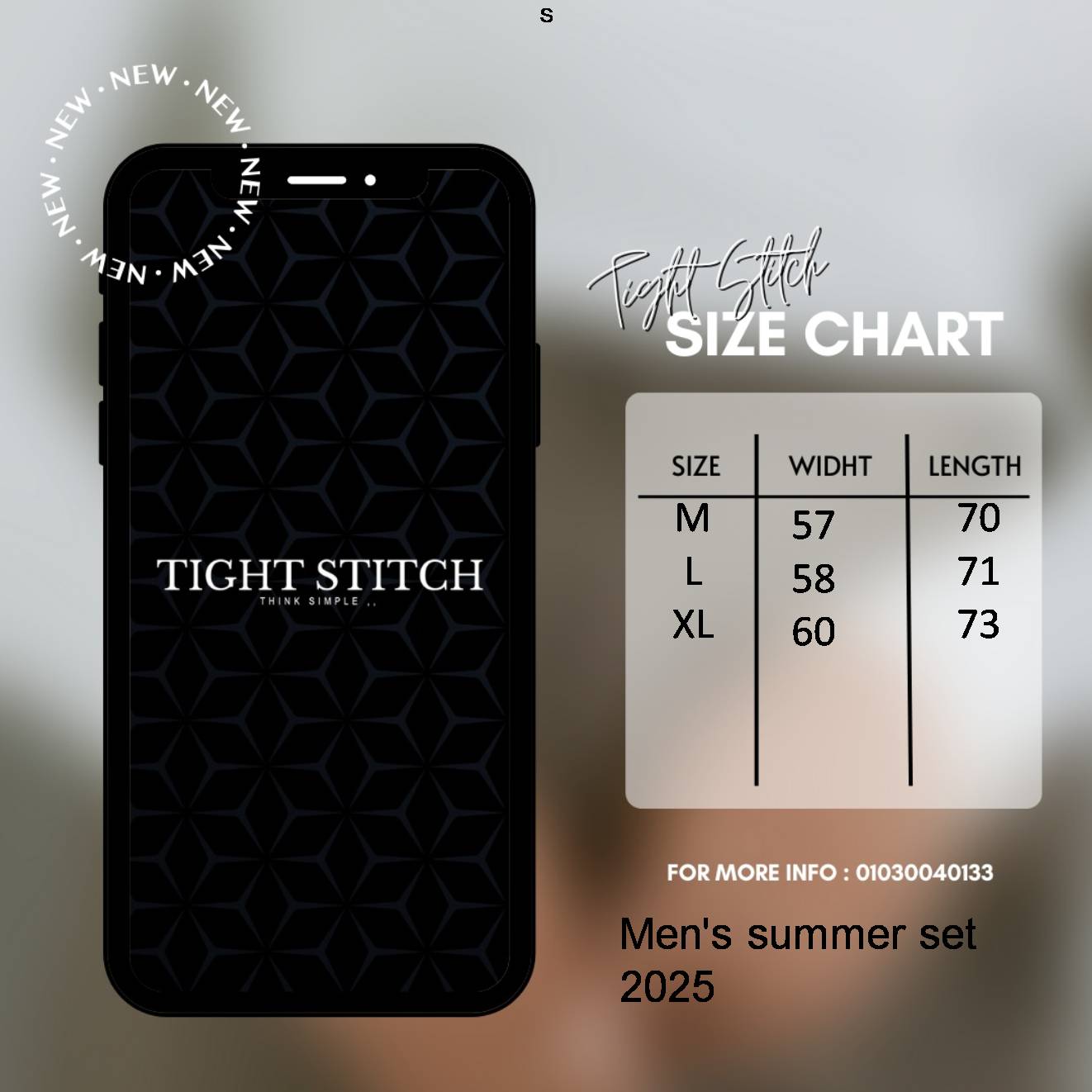 Men’s summer set – Grey - Tight Stitch